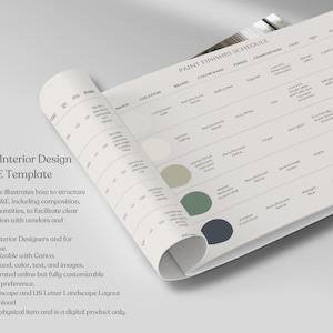 Interior Design FF&E Schedule Template, Furniture and Finishes Schedule ...