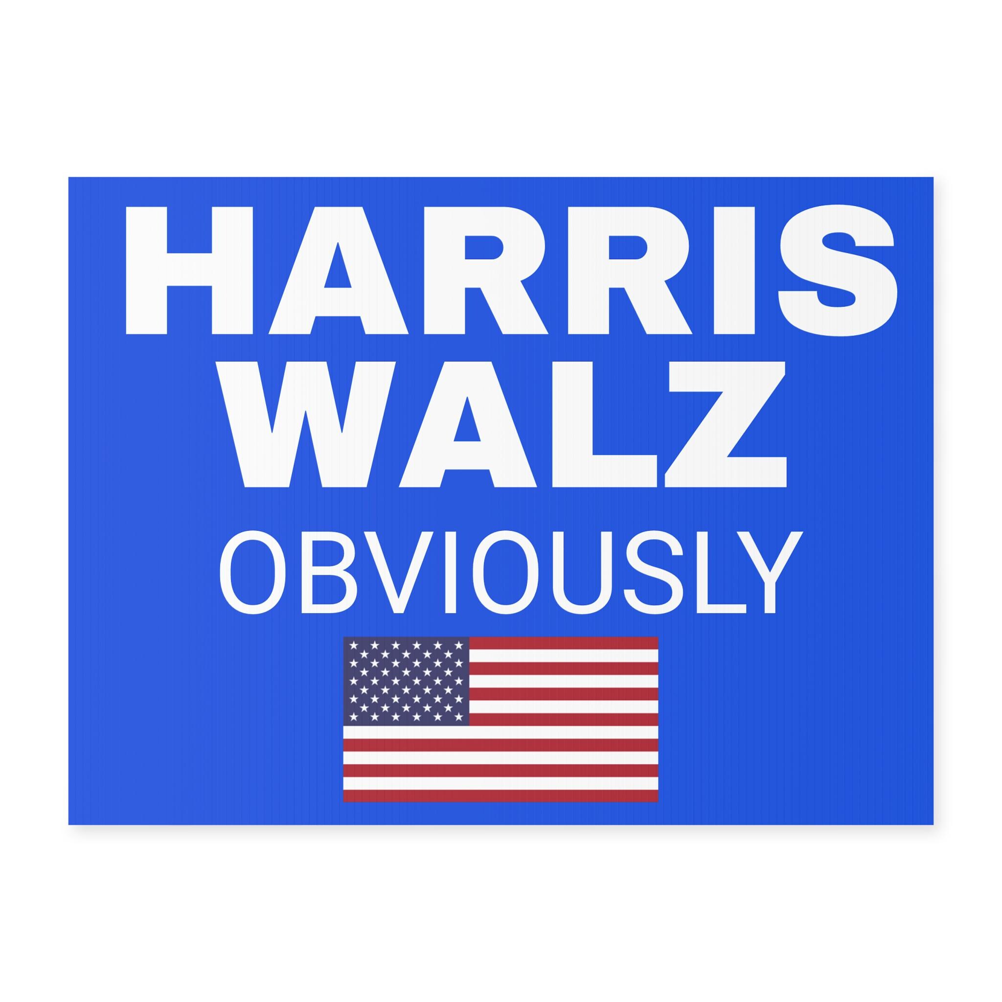 Harris Walz Obviously Yard Sign - Etsy