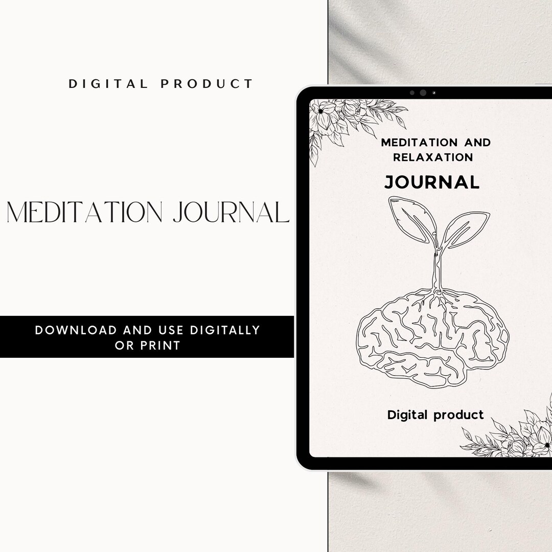 Meditation Journal Printable - Mindfulness Workbook for Self Care ...