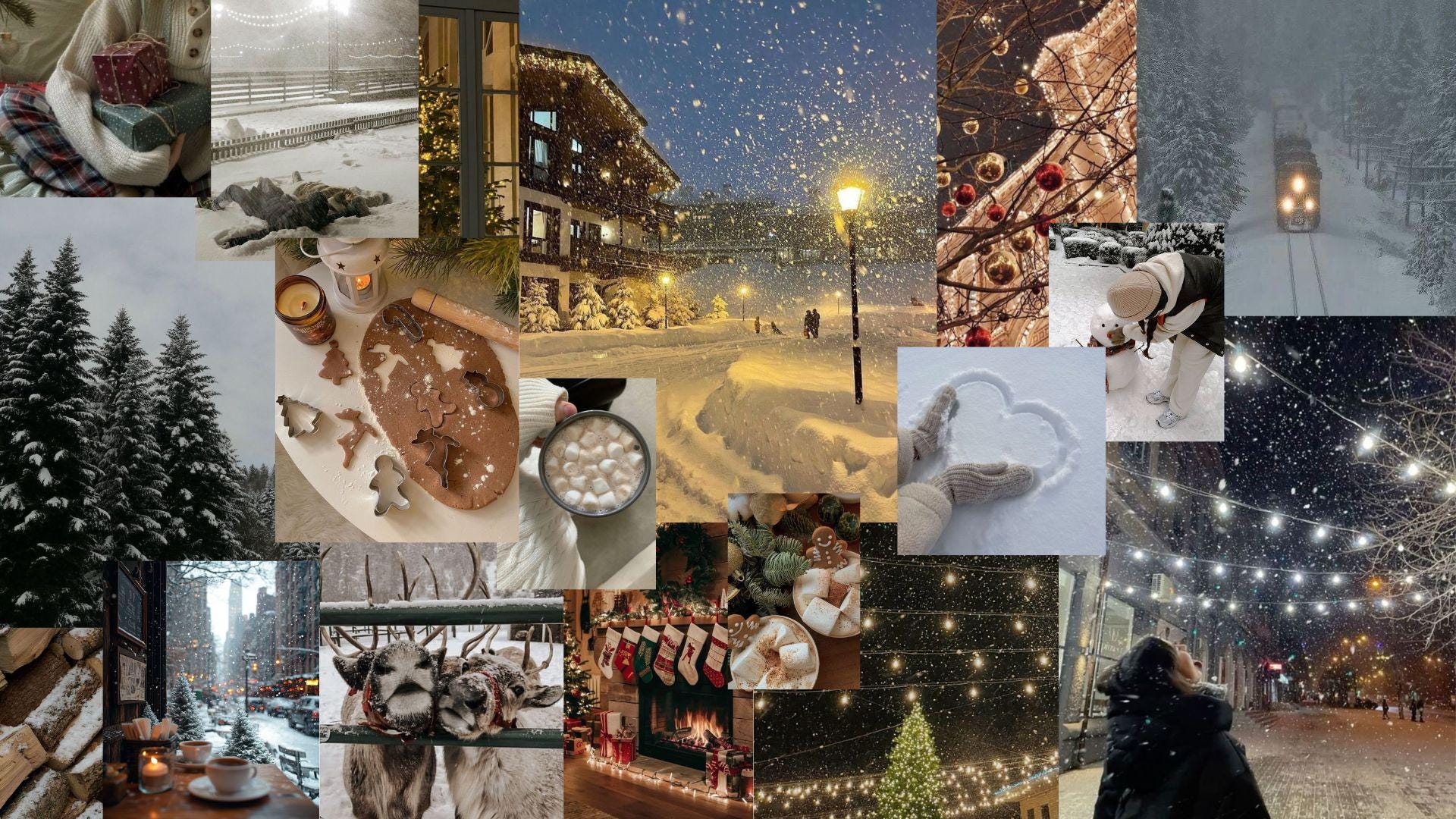 Cozy Winter Wonderland Aesthetic Wallpaper - Etsy