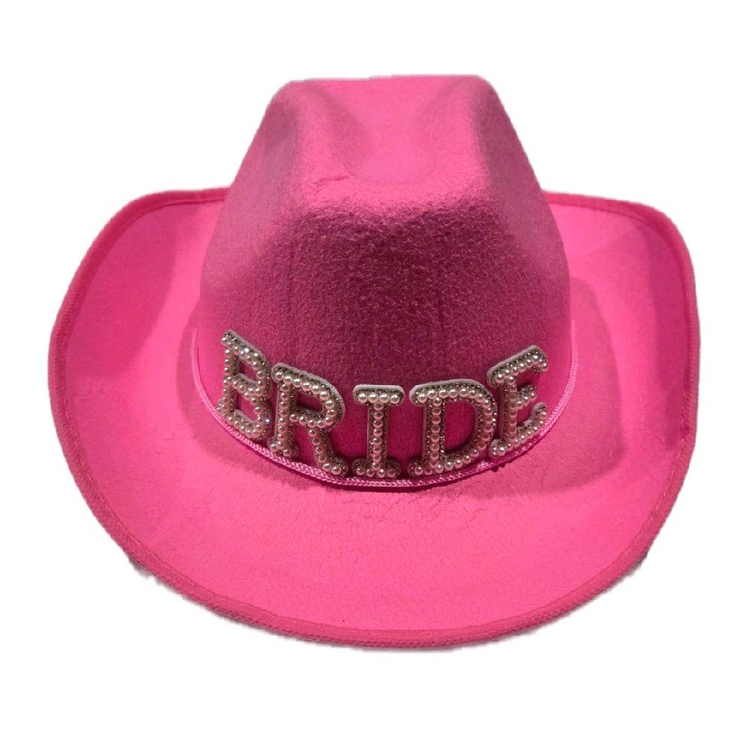 PINK Bride Cowboy Hat for Weddings. Bride's Country/western/regional ...