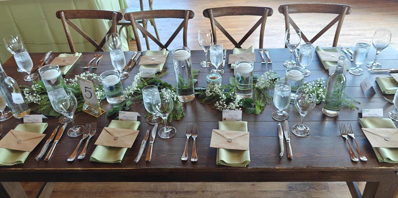 Table Numbers With Forest Theme, Eucalyptus Table Numbers, Greenery ...