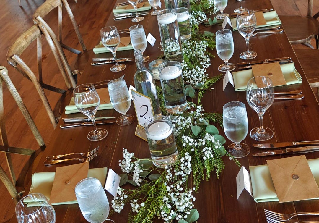 Table Numbers With Forest Theme, Eucalyptus Table Numbers, Greenery ...