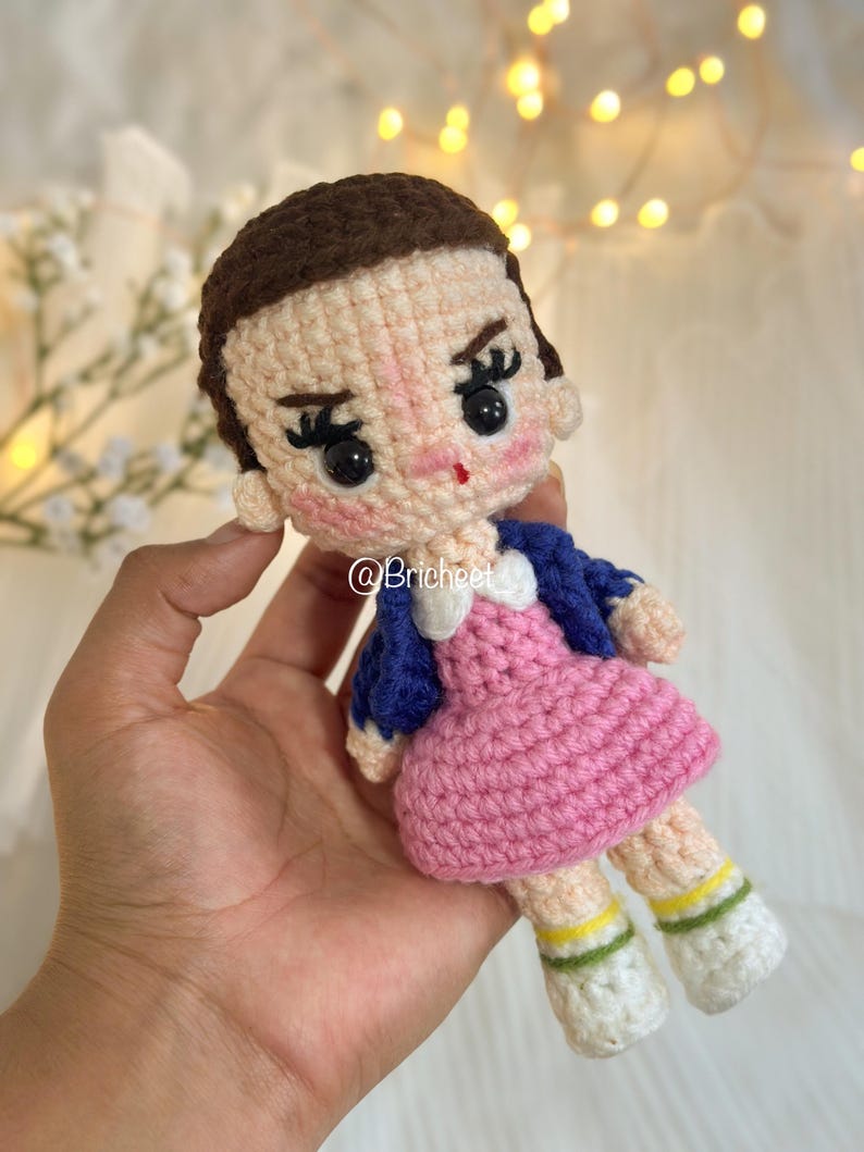 Eleven Stranger Things Plush Toy, Hand-crocheted or Knitted, Eleven ...