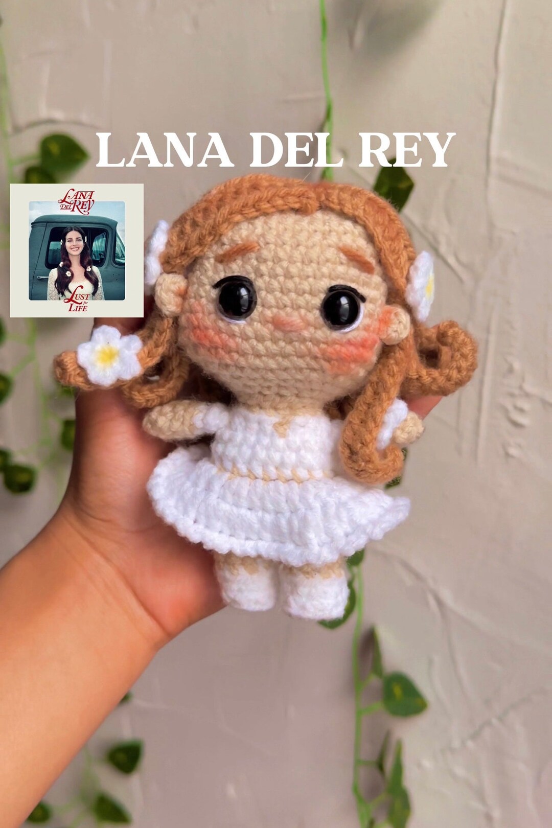 Lana Del Rey Hand-knitted Stuffed Animal With Crochet or Crochet ...
