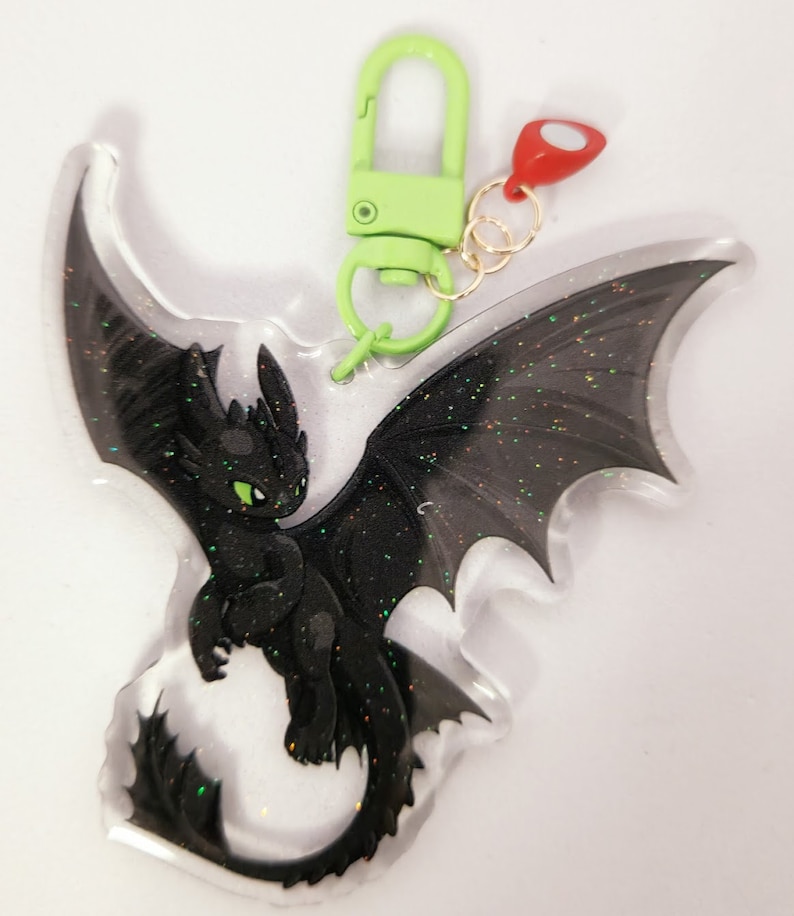 How to Train Your Dragon Toothless and Light Fury Keycharms - Etsy