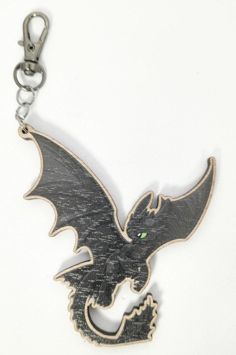 How to Train Your Dragon Toothless and Light Fury Keycharms - Etsy