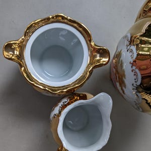 Gorgeous Porcelain Gold Tea Set by STW Bavaria teapot, Sugar Bowl, and ...