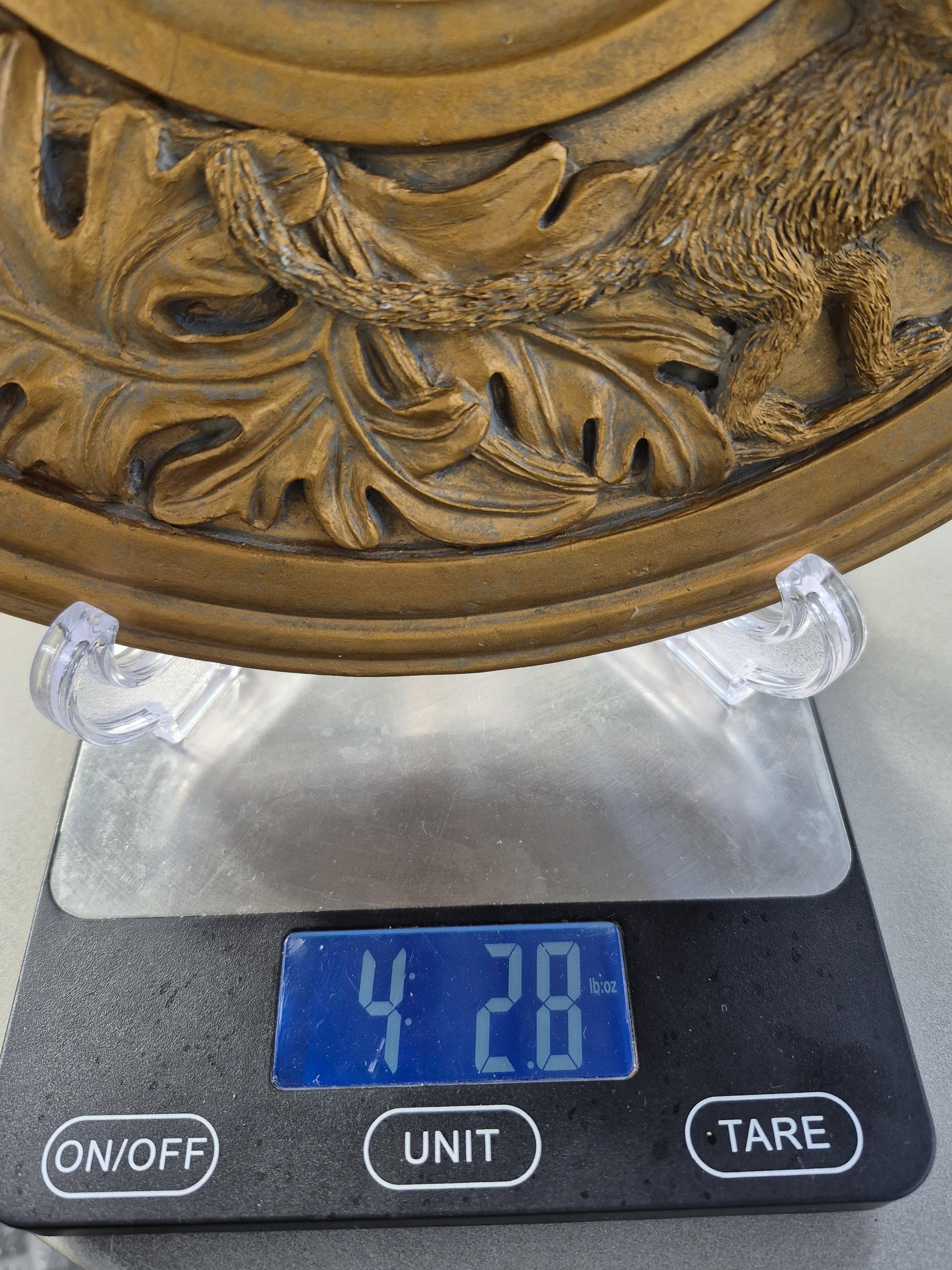 12" Rare Vintage Bohemian Eclectic Round Mirror With Monkeys and Leaves ...