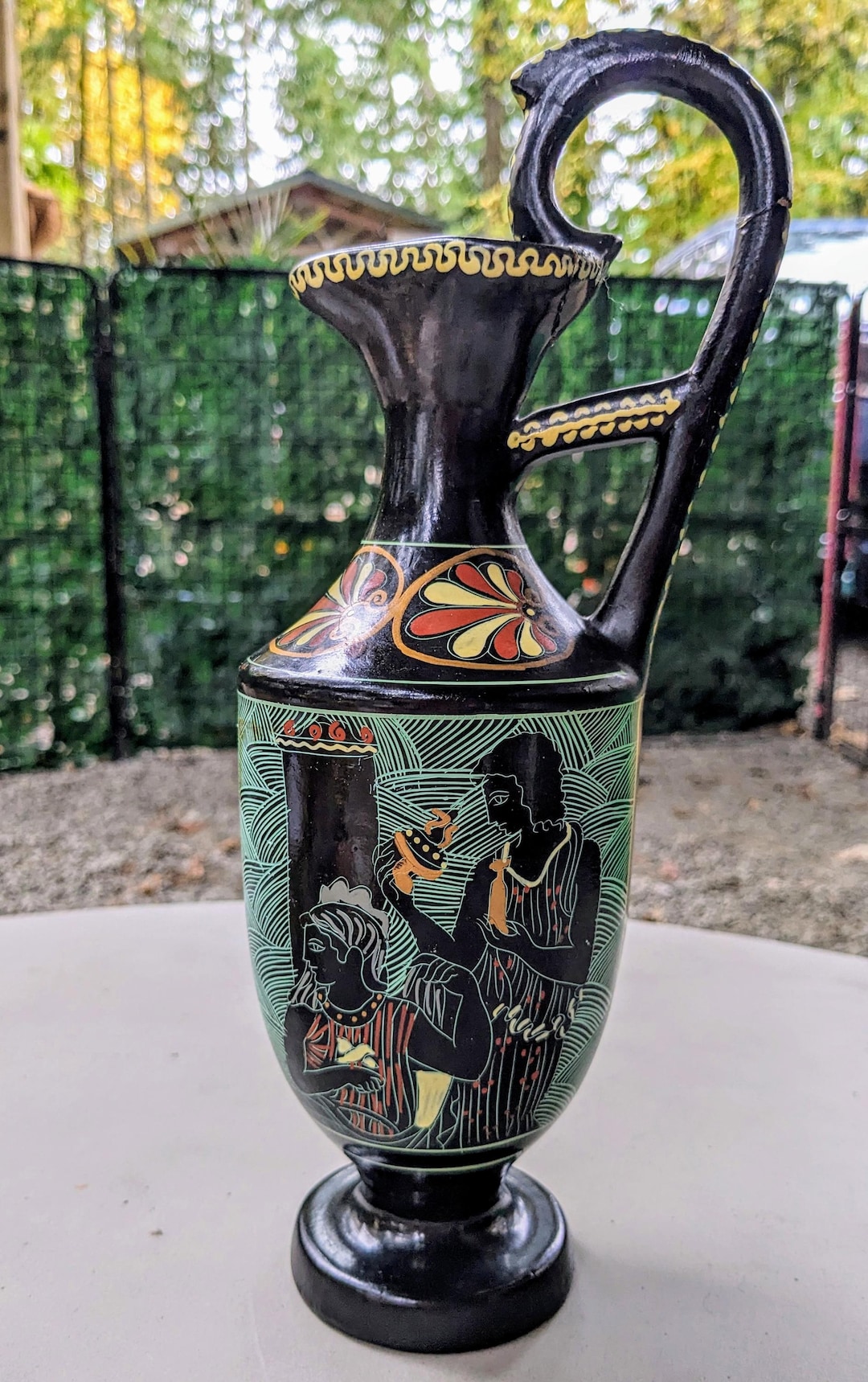 Rare Vintage Handmade Greek Pitcher/vase Signed by Artist D ...