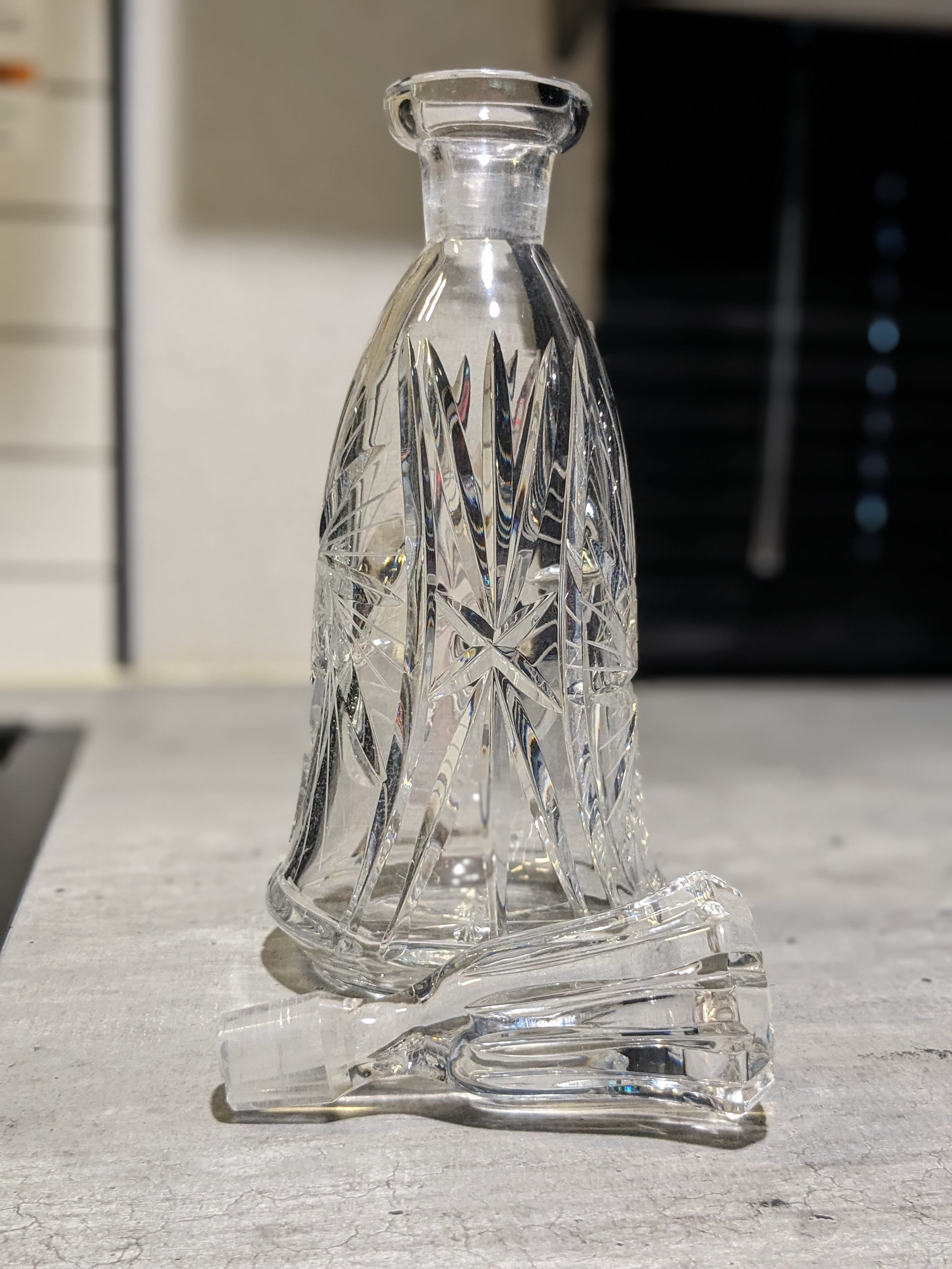 Vintage Bell-shaped Crystal Decanter - Etsy