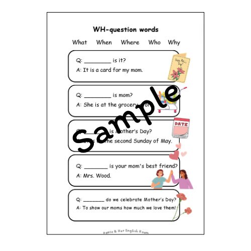 Mother's Day Worksheets, Workbooks, Activities, Reading Comprehension ...