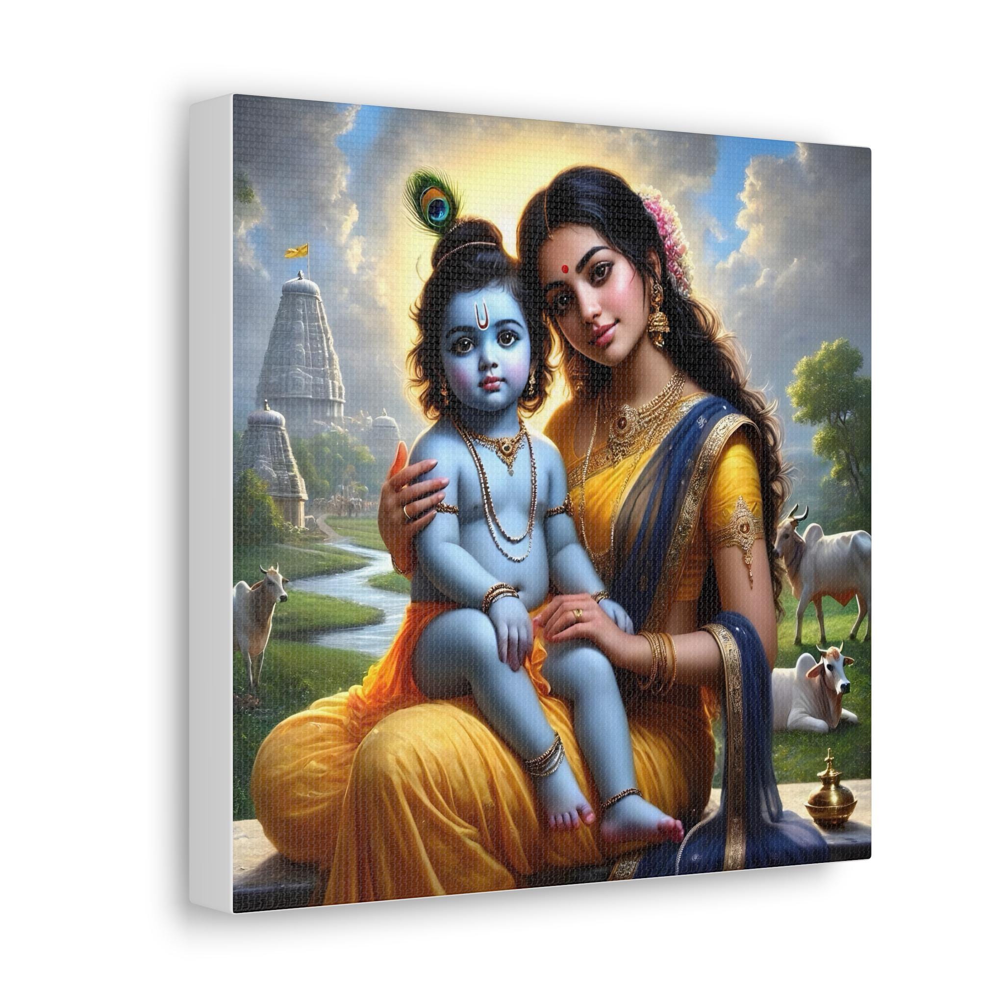 Baby Krishna With Mother Yashoda - Etsy