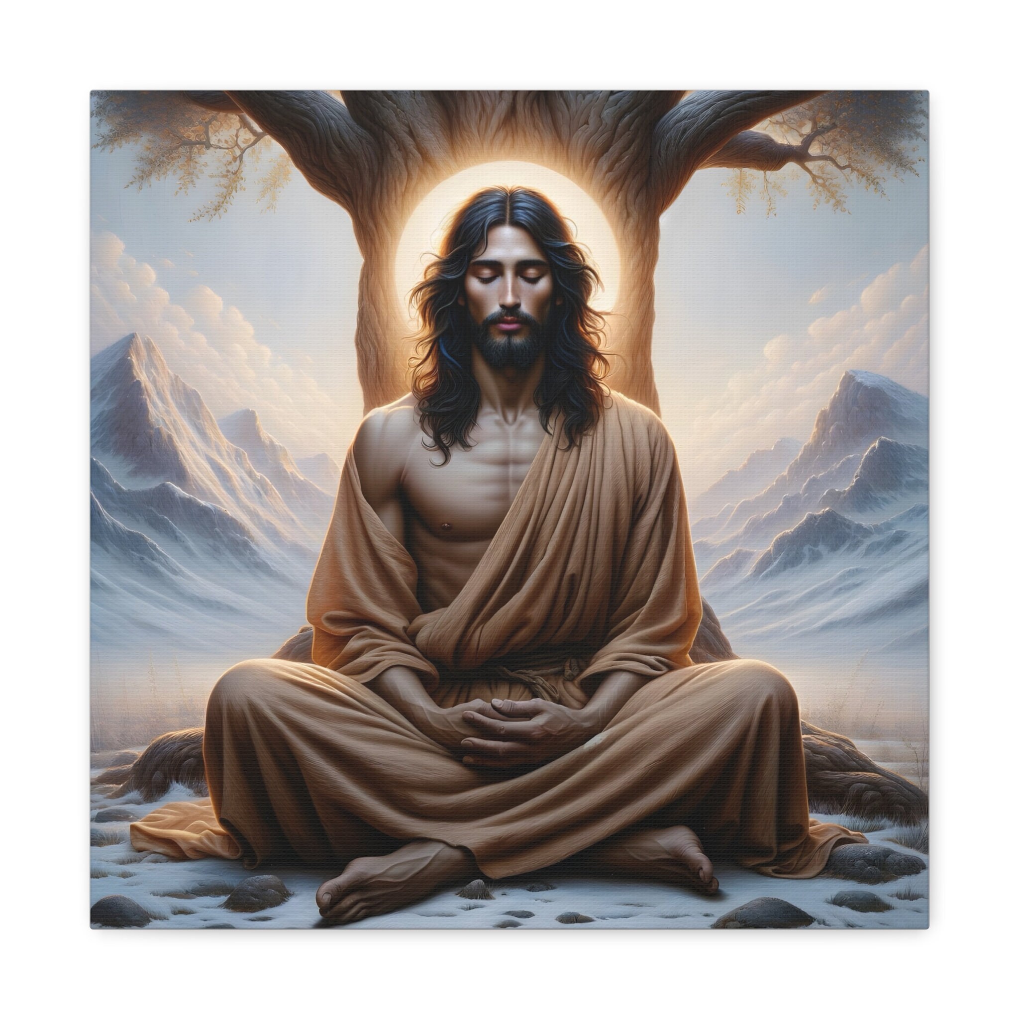 Meditating Jesus Meditation in the Himalayas - Etsy Canada