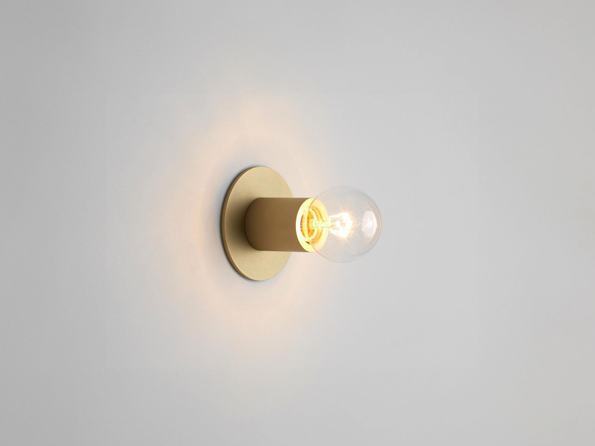 Minimalist Brass Downlight Sconce, Cylinder Directional Ceiling Spot ...