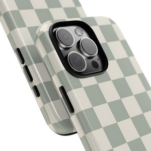 Sage Green Checkered Phone Case: Minimalist Iphone, Samsung, Pixel - Etsy