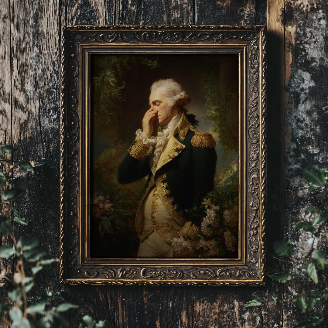 Funny George Washington Smelly Bathroom Wall Art, Meme Poster Toilet ...