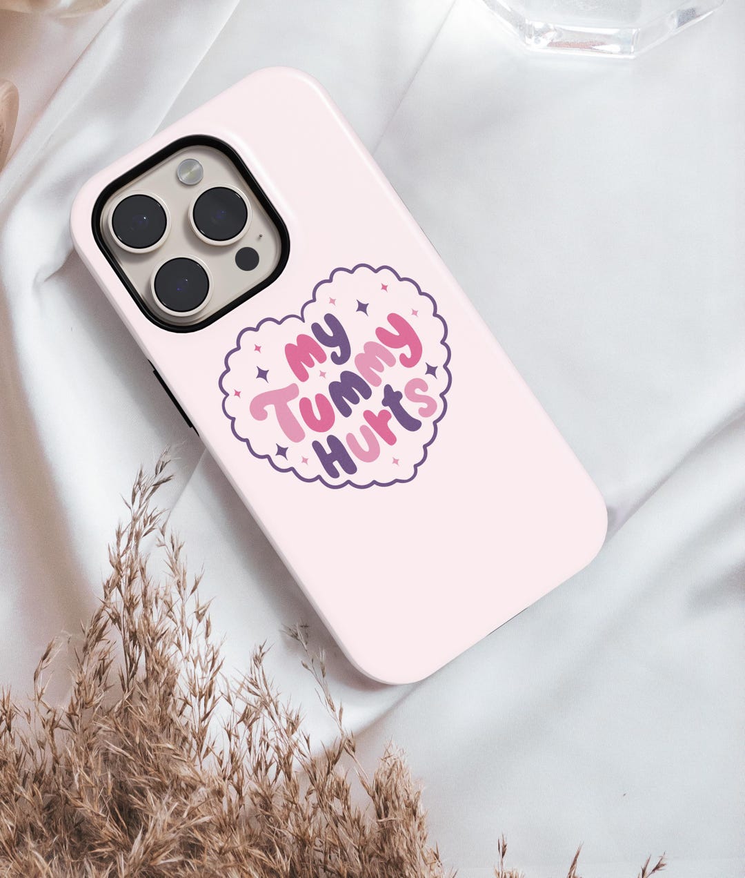 Funny Moody Phone Case, Cute Kawaii Pastel Aesthetic Soft Pink iPhone ...
