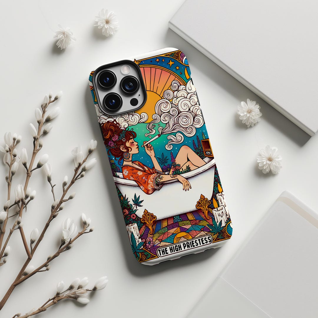 The High Priestess Tarot Card Phone Case Mystical Tarot Artistry iPhone ...