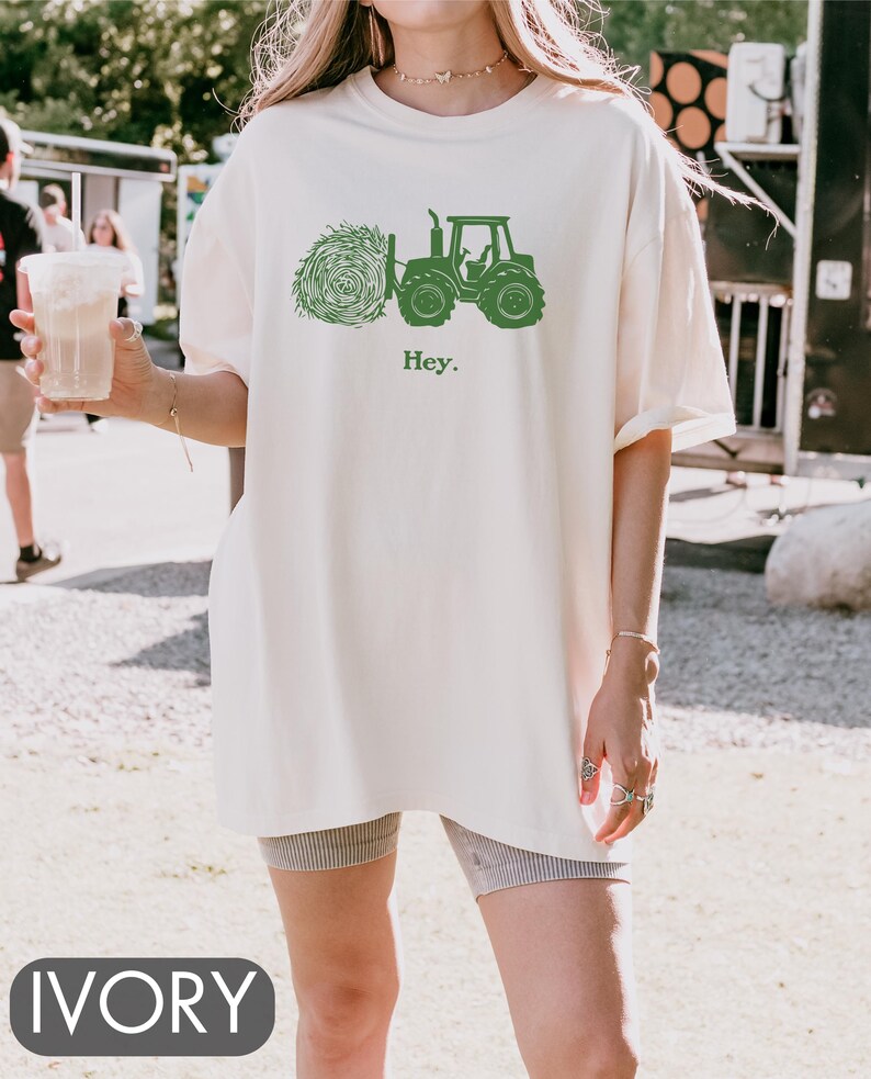 Funny Tractor Hay Pun Shirt, Country Farm Dad Joke Tee, Farmer Humor ...