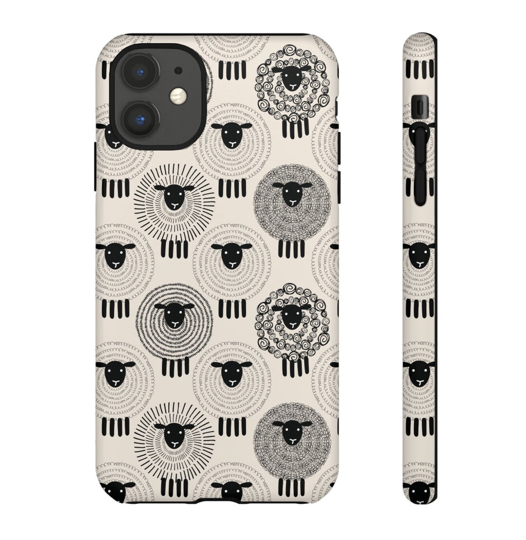 Cute Fluffy Wooly Farm Animal Pet Sheep Phone Case iPhone 15 14 13 12 ...