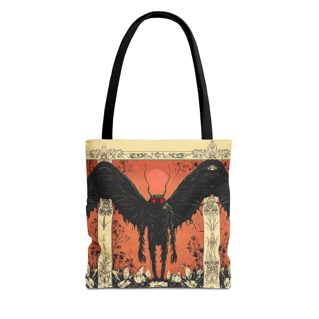 Spooky Mothman, Fantasy Cryptid Woods Tote Bag, Witchy Halloween Gift ...