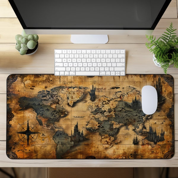 Desk Mat Old World Map - Etsy