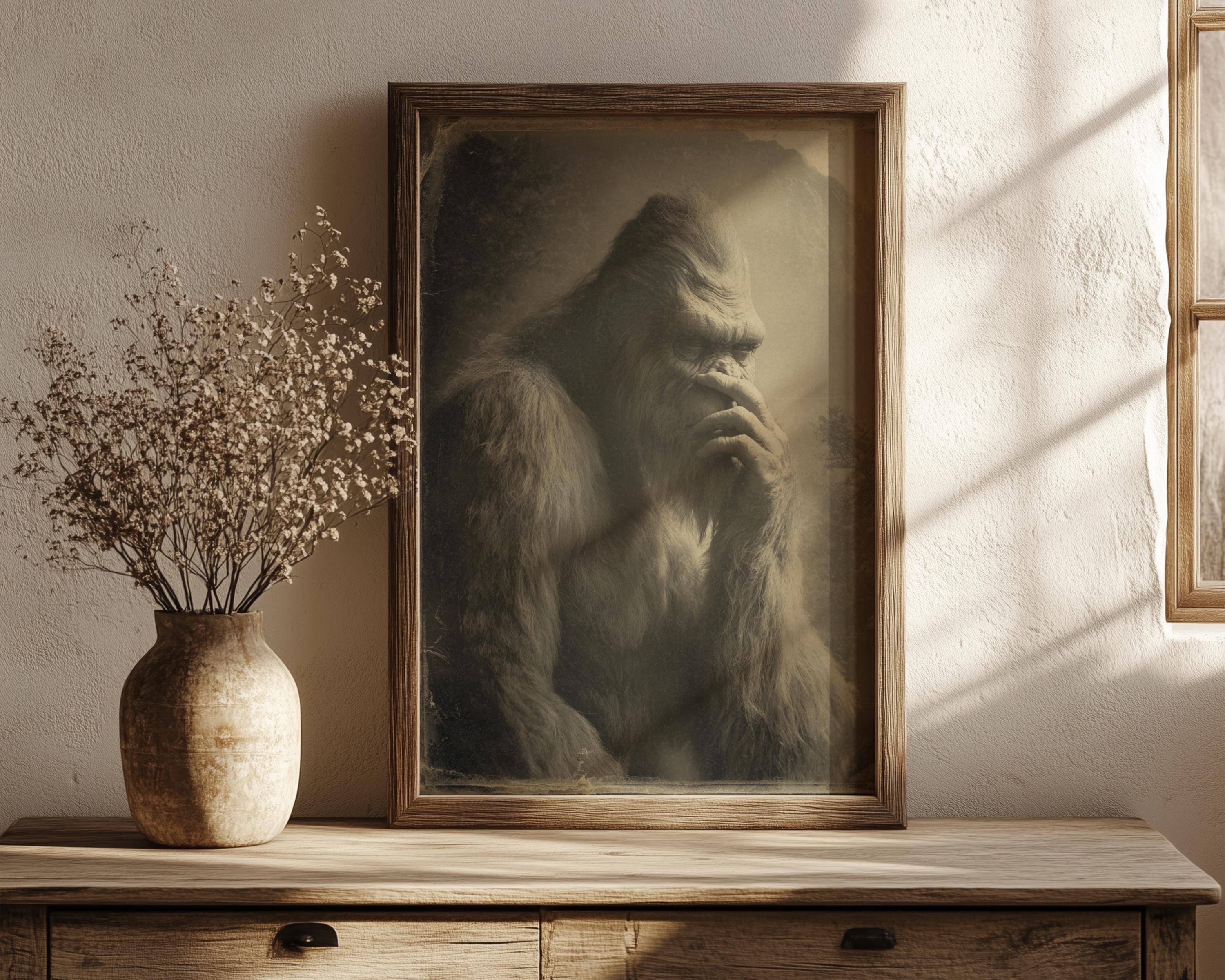 Funny Bigfoot Smelly Bathroom Wall Art, Vintage Sasquatch Poster Toilet ...