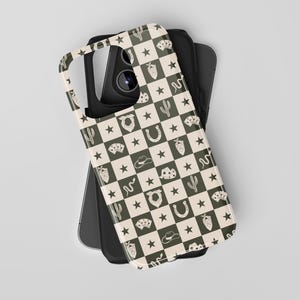 Cute Texas Cowboy Checkered Phone Retro Case Western Cowgirl iPhone 15 ...