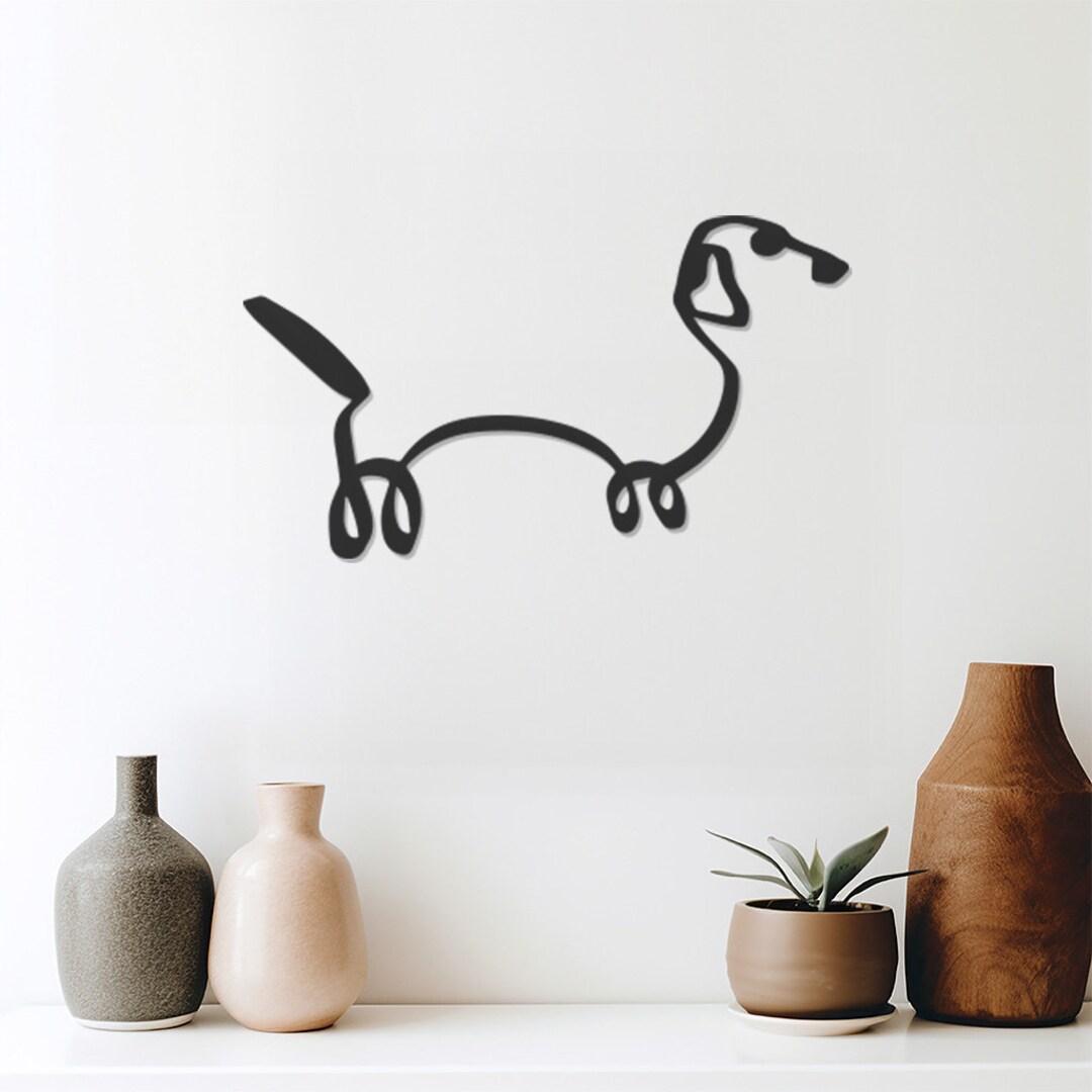 Dachshund Metal Wall Art, Dog Lover Decor, Pet Friendly Metal Home ...