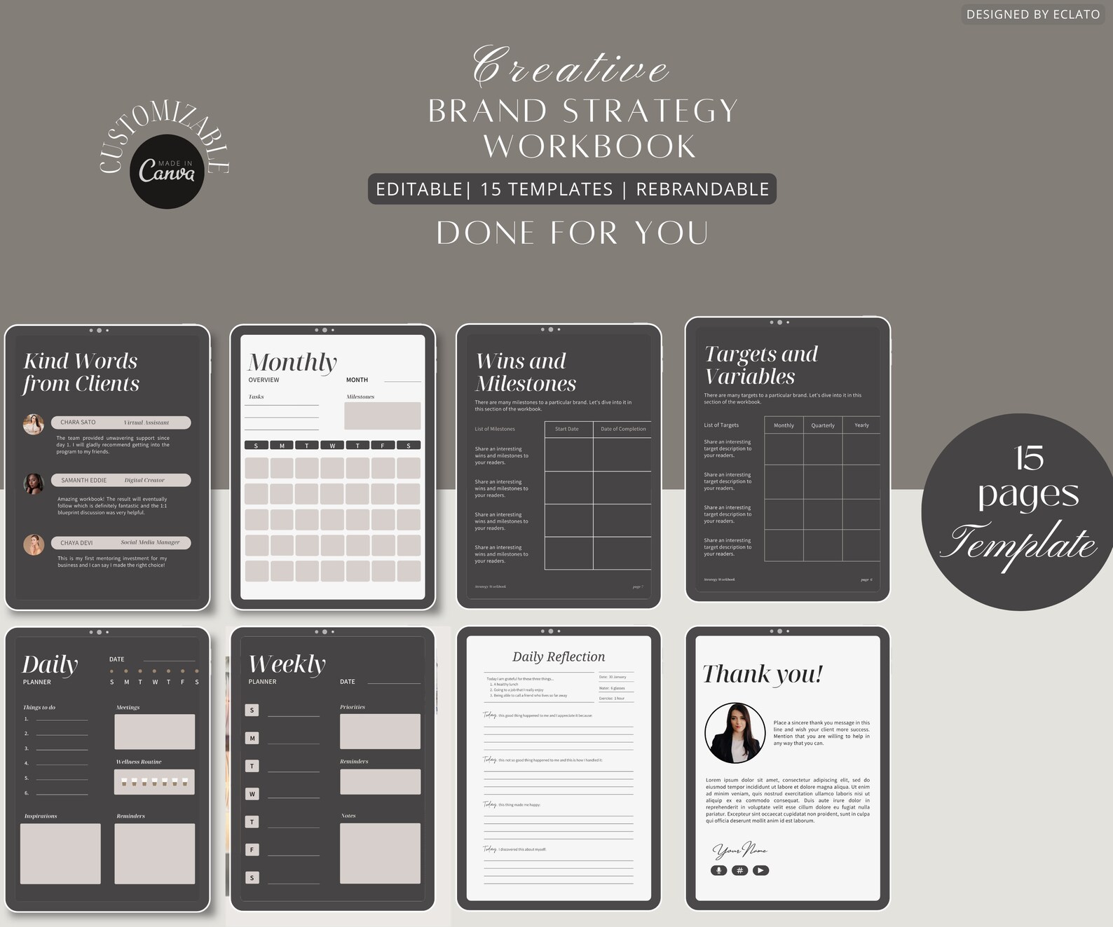 Brand Strategy Workbook, Canva Workbook, Canva Ebook, Branding Guide ...