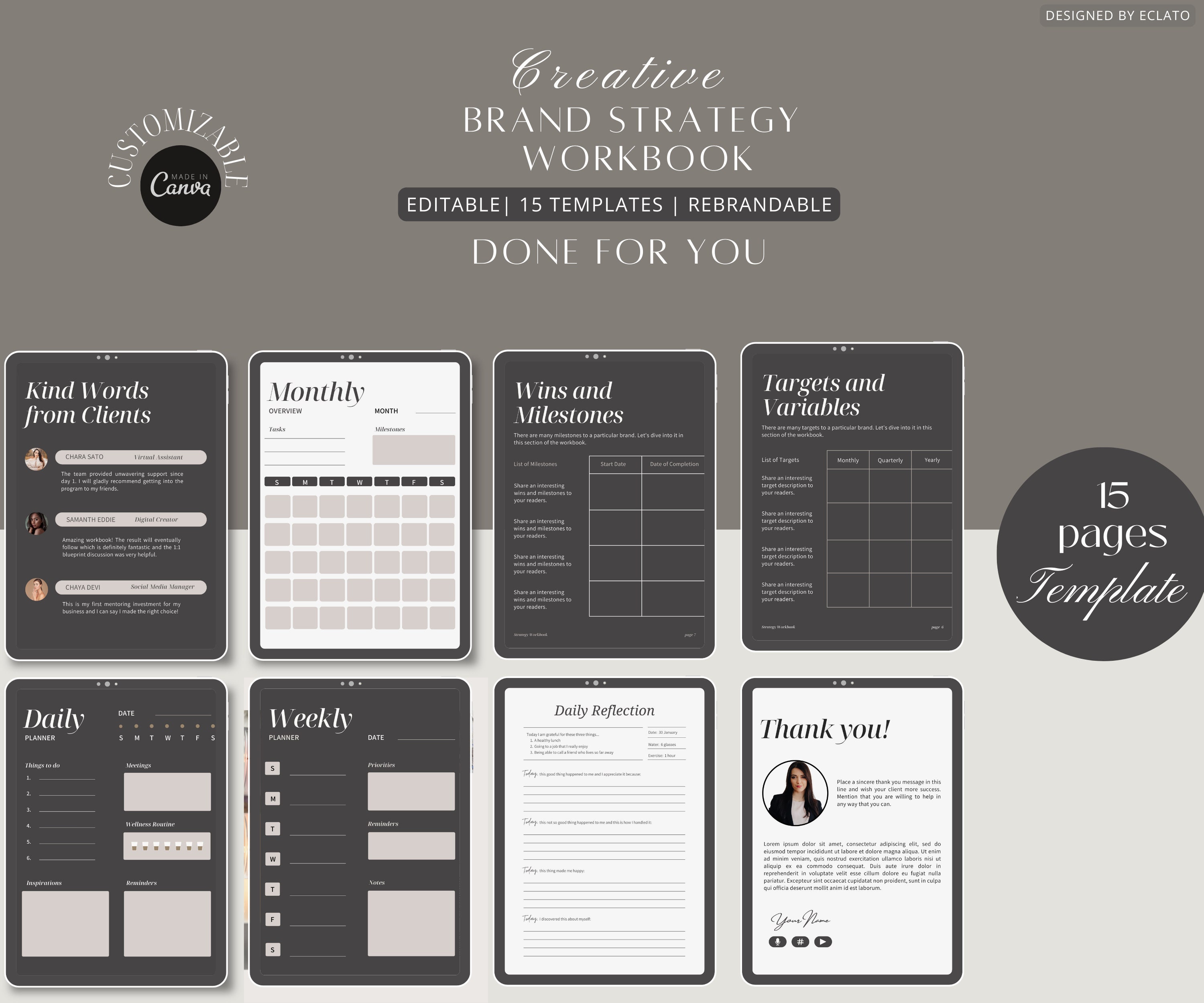 Brand Strategy Workbook, Canva Workbook, Canva Ebook, Branding Guide ...