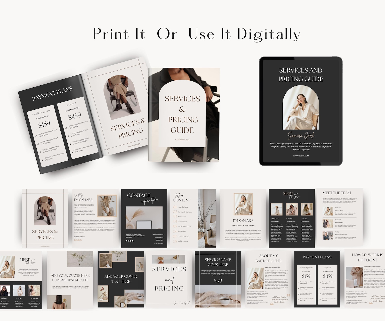 Services & Pricing Guide Client Brochure Template, Portfolio, Course ...