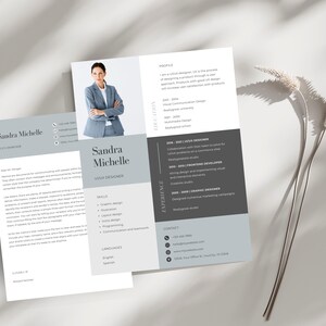 Resume Template, Editable Resume Template, Canva Template, Professional ...