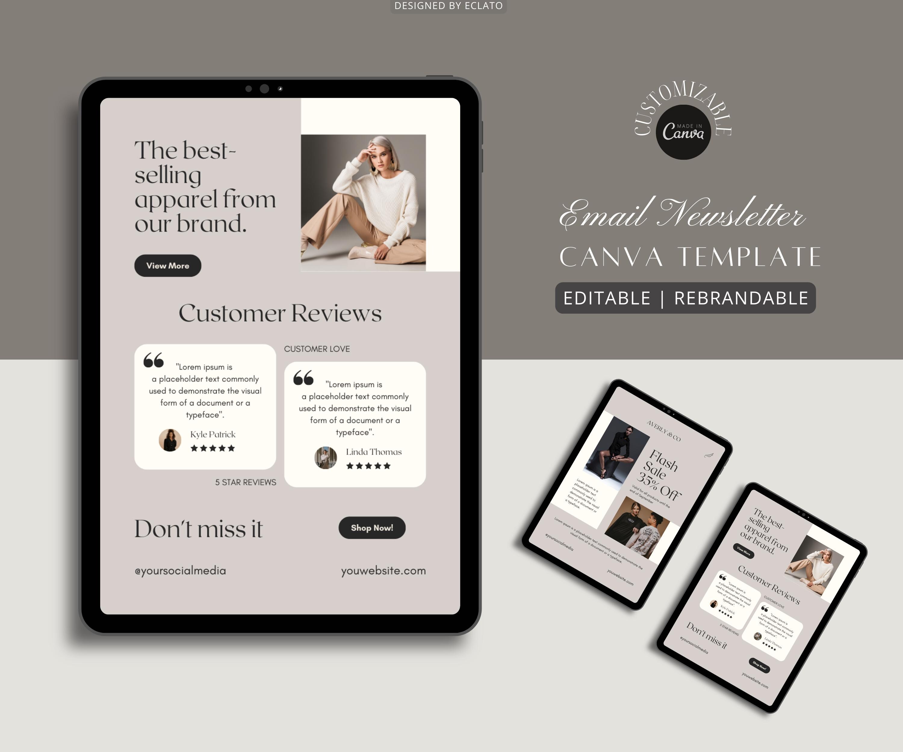 Email Newsletter Template, Canva Course Template, Marketing Template ...