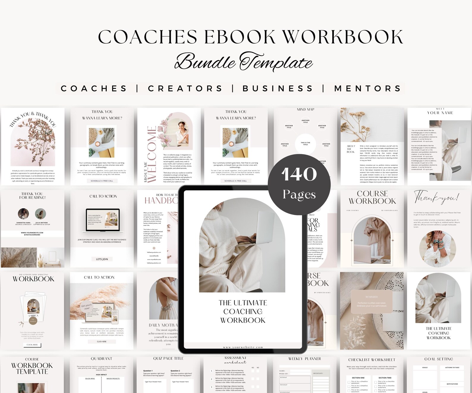 Canva E-book Template, Canva Workbook Template, Coaching Course ...