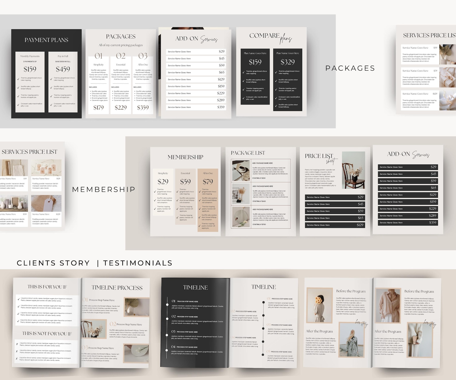 Services & Pricing Guide Client Brochure Template, Portfolio, Course ...