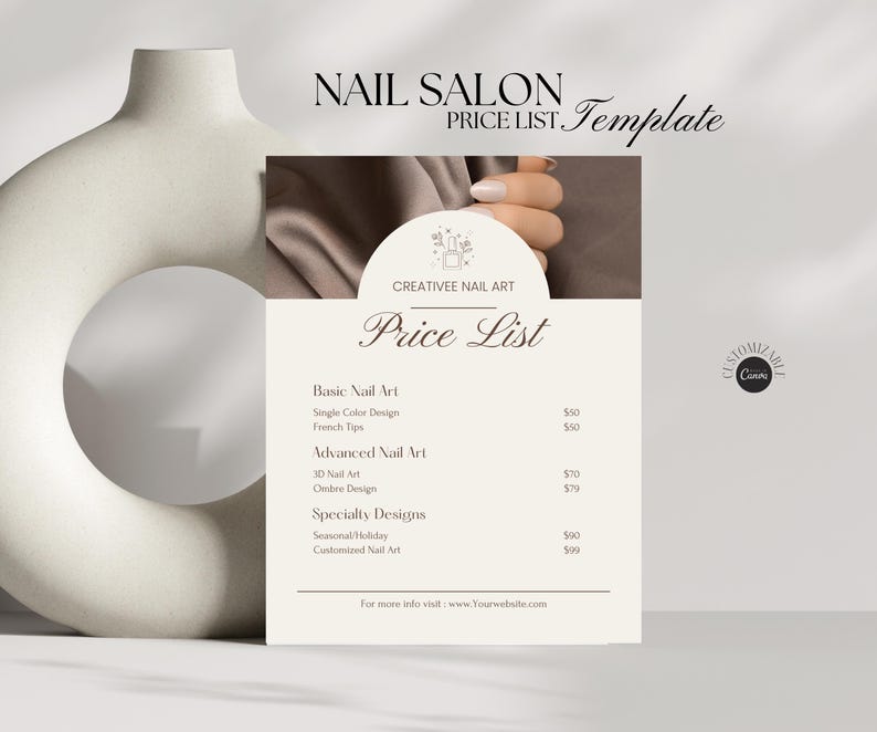 Price List Template, Small Business Price List, Editable Price Sheet, Pricing List, Salon Price ...