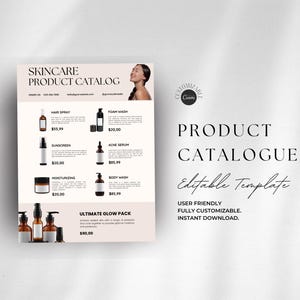 Editable Product Catalog Line Sheet Canva Template (A4) (digital ...