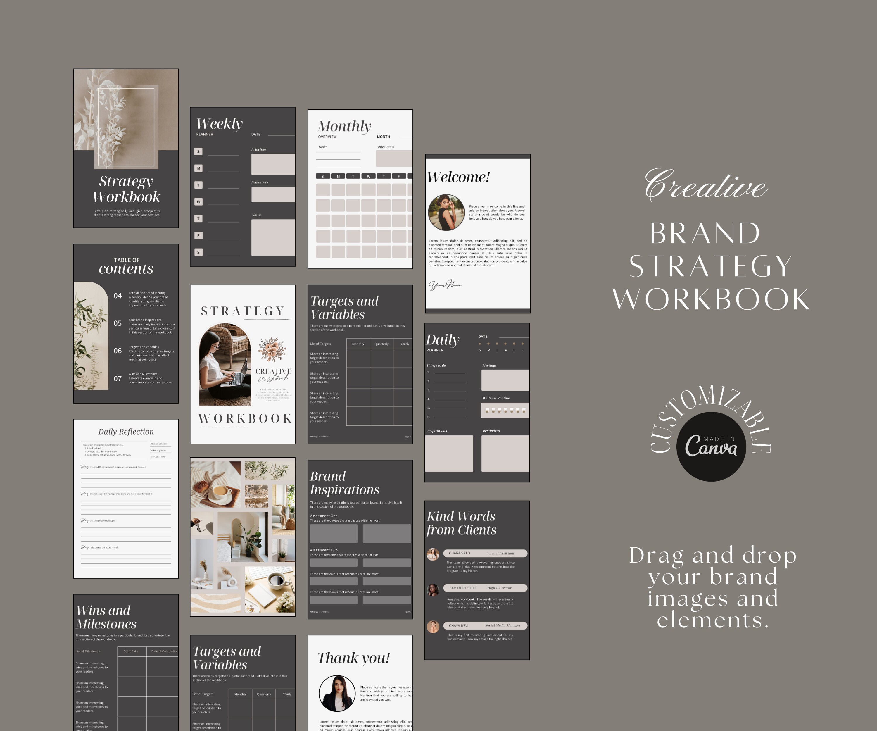 Brand Strategy Workbook, Canva Workbook, Canva Ebook, Branding Guide ...