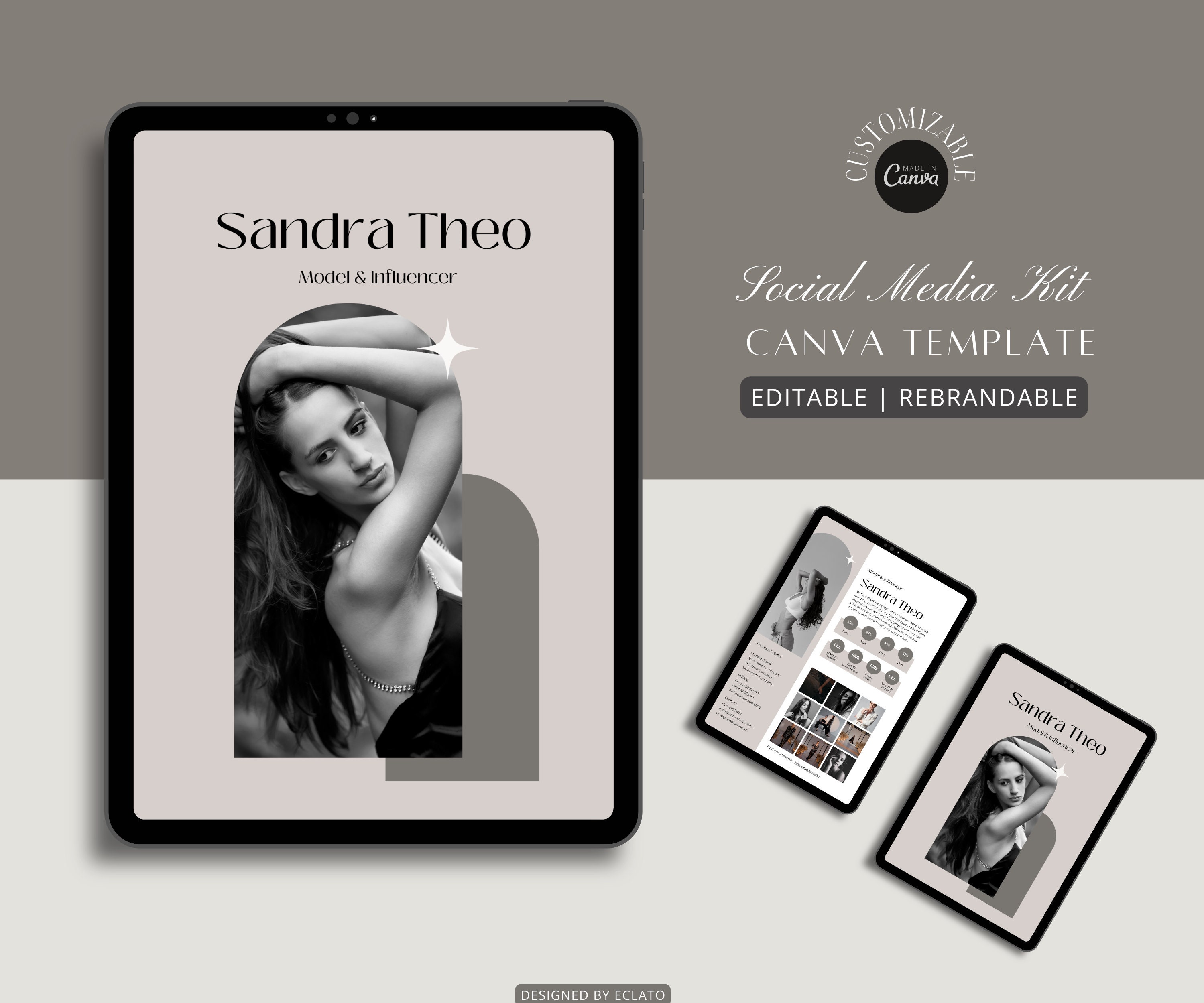 Social Media Kit, Canva Media Kit, Canva Template, Instagram Kit ...
