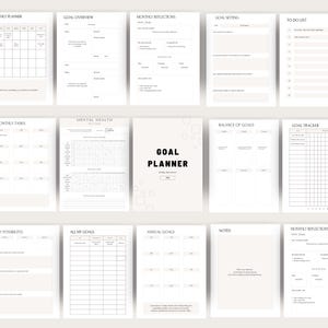 Goal Planner Template, Goal Setting, Goal Progress, Canva Planner ...