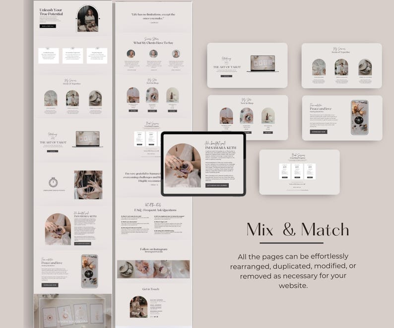 Coach & Creator Canva Landing Page Website Template | Personal Brand ...