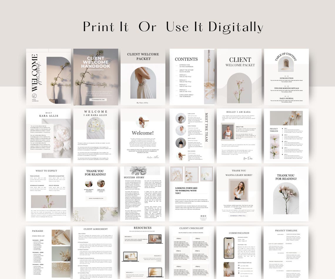 Client Welcome Packet Template Virtual Assistant Welcome Packet New Client Service Guide