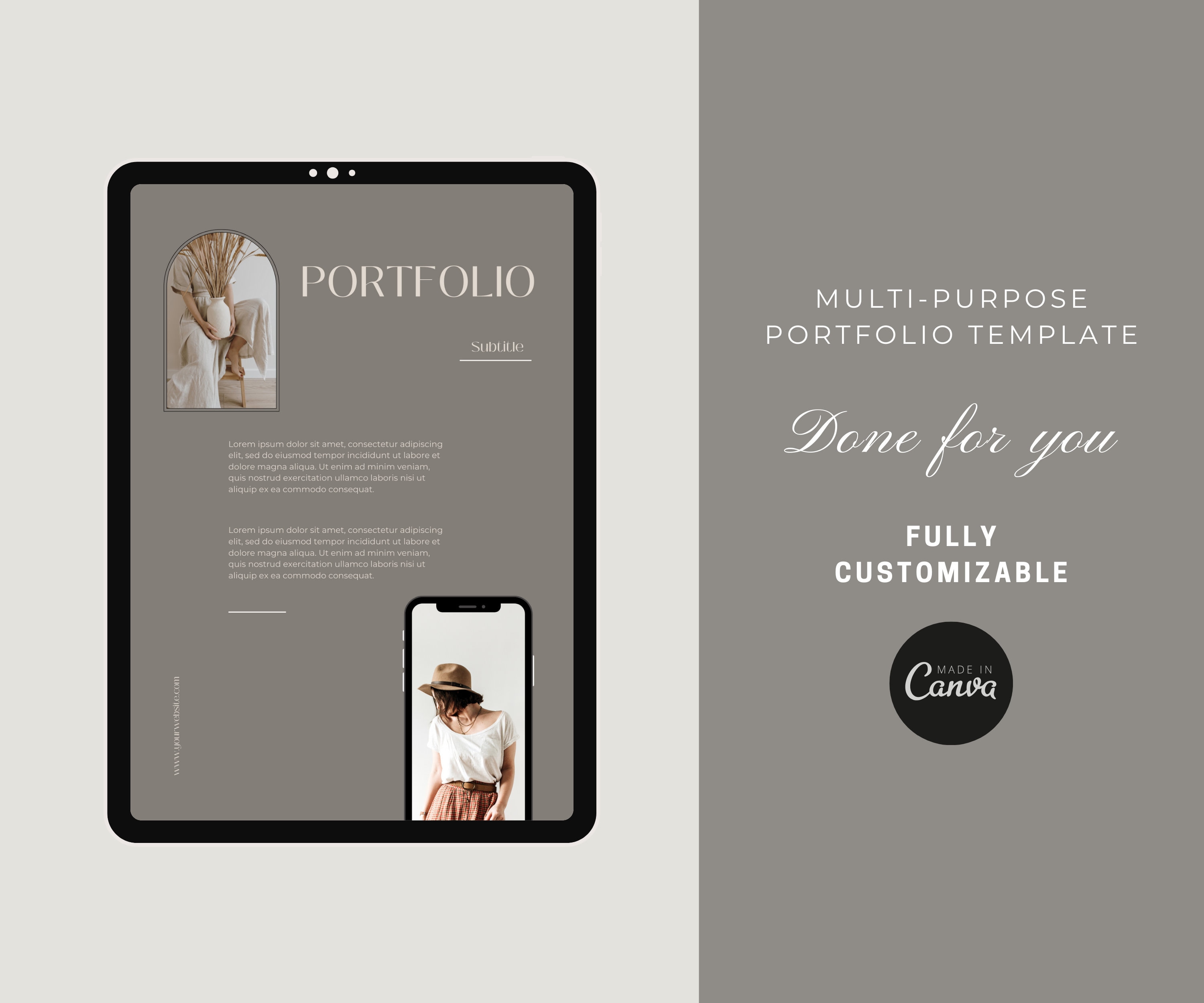 Portfolio Template, Canva Template, Canva Media Kit, Social Media Canva ...