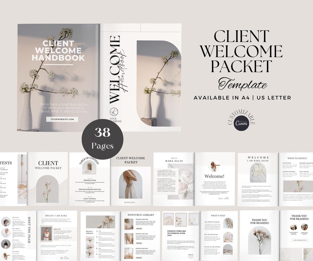 Client Welcome Packet Template Virtual Assistant Welcome Packet New Client Service Guide