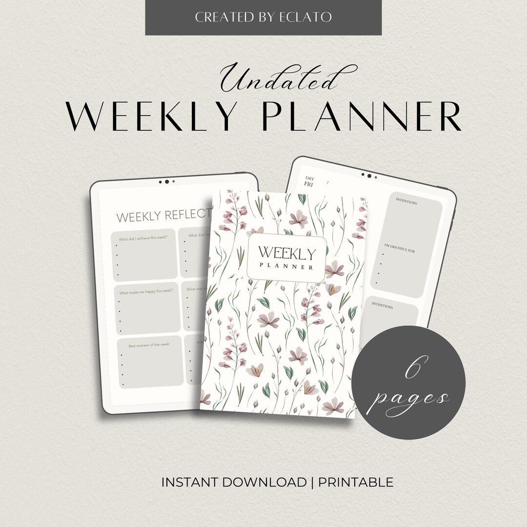 Weekly Organizer Weekly Schedule, Weekly Planner Digital to Do List ...