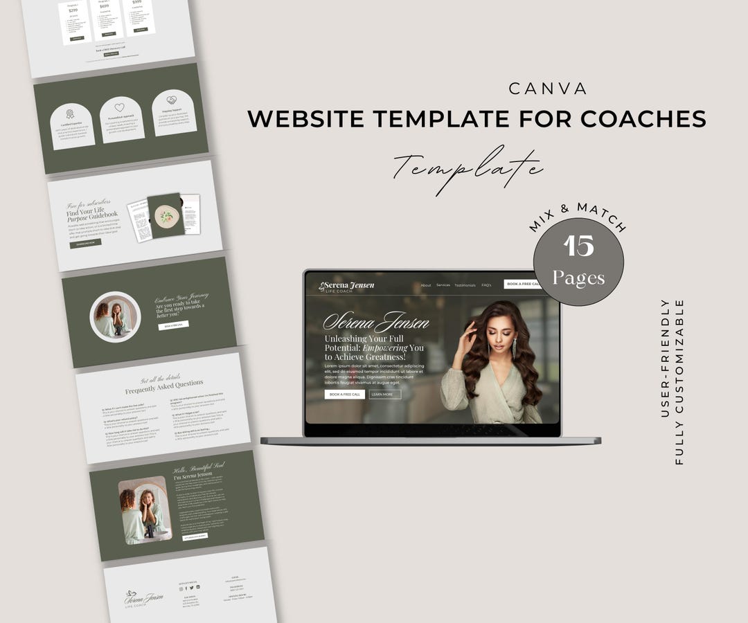 Coach & Creator Canva Landing Page Website Template | Personal Brand ...
