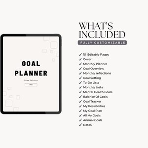 Goal Planner Template, Goal Setting, Goal Progress, Canva Planner ...
