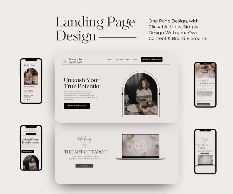 Coach & Creator Canva Landing Page Website Template | Personal Brand ...